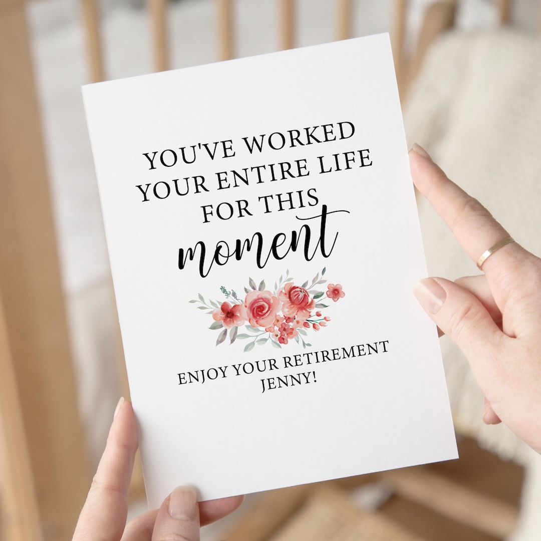 Personalized Coworker Retirement Card, Retirement Gifts for Women ...