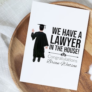 Personalized Law School Graduation Card for Son or Daughter, Custom ...