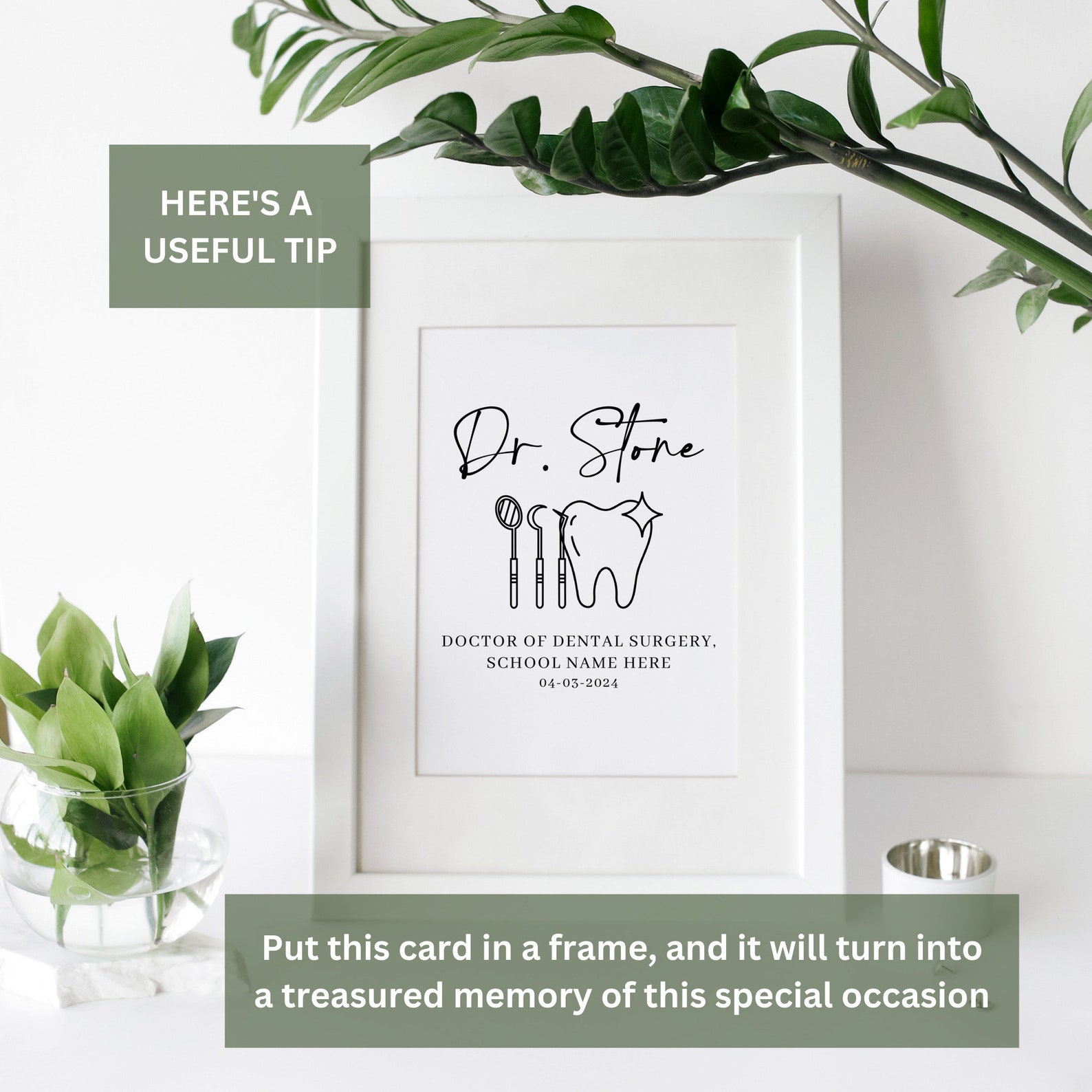 Personalized Dentist Graduation Card, Doctor of Dental Surgery Gifts ...