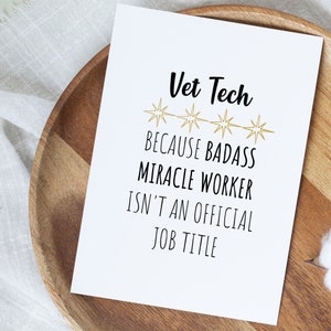 Vet Tech Week Card Pack, Vet Tech Card, Veterinary Technician Gifts in ...