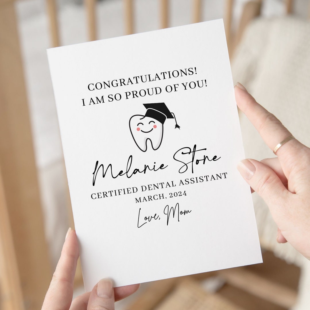 Personalized Dental Assistant Graduation Gift, Certified Dental ...