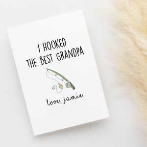 Personalized Grandpa Father's Day Card, Fishing Card for Grandpa ...