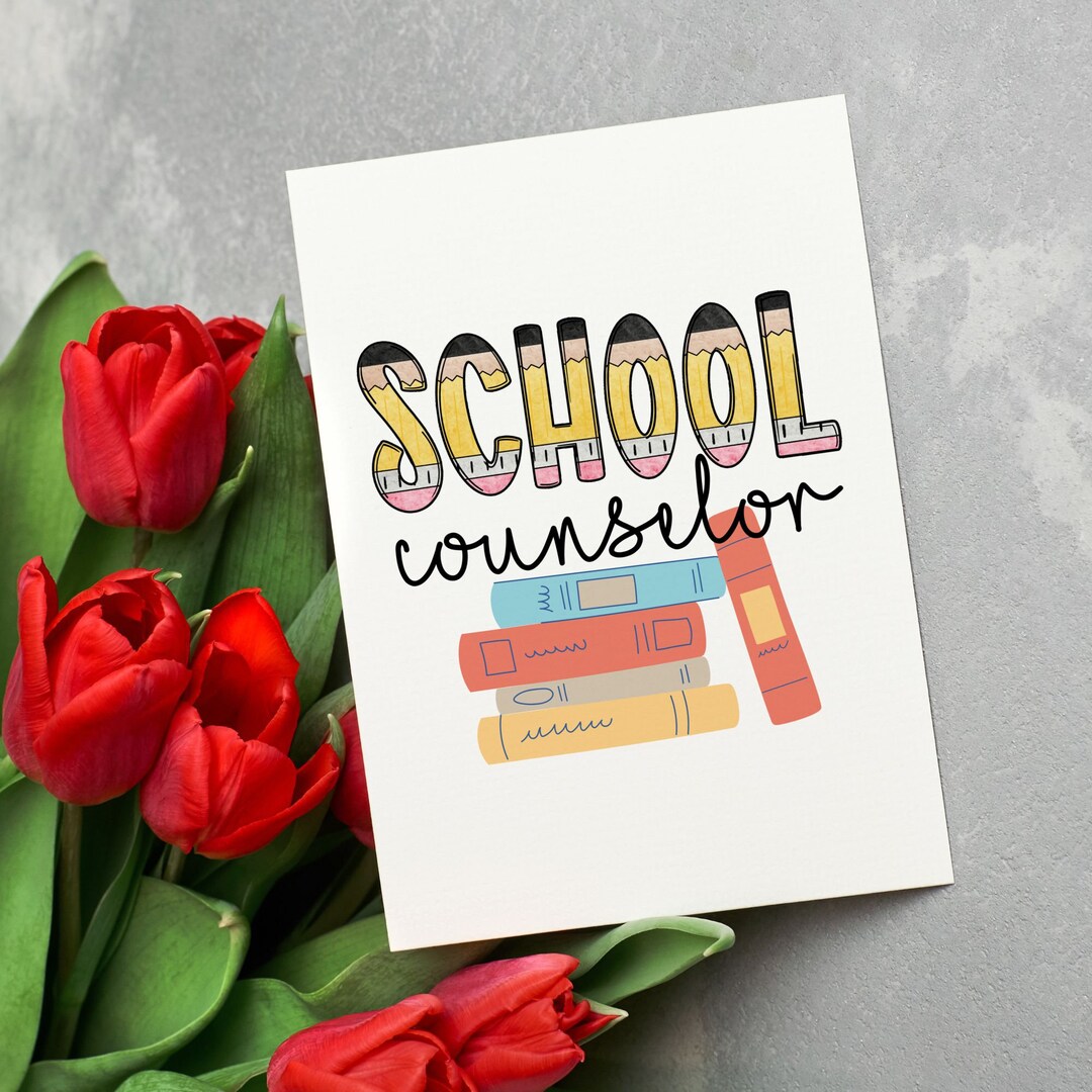 Card for School Counselor, School Counselor Gift, Guidance Counselor ...