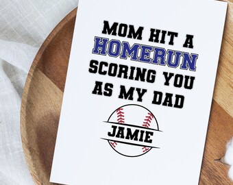 Home Run Father's Day Card Baseball Fan Father's Day Card Softball ...