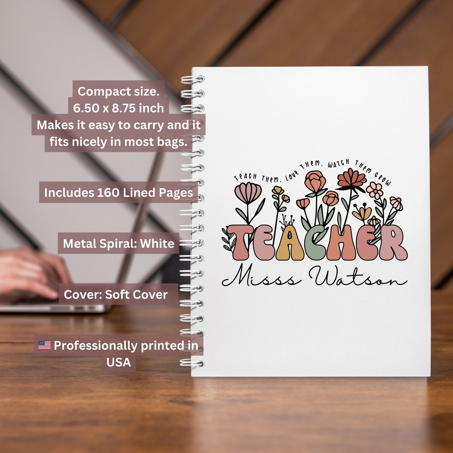 Personalized Teacher Notebook Preschool Teacher Custom Gift - Etsy