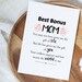 Bonus Mom Card, Mothers Day Card for Stepmom, Cute Step Mom Card, Best ...