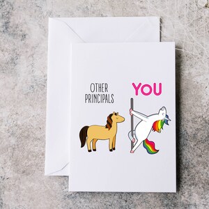 Funny Principal Gift Unicorn Principal Card Principals Day - Etsy