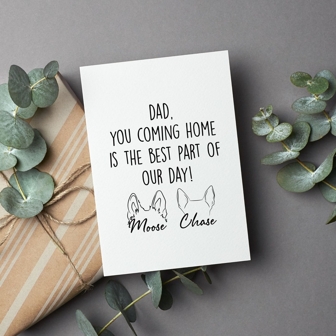 Personalized Dog Dad Father's Day Card, Dog Dad Card, Dog Parent Card ...