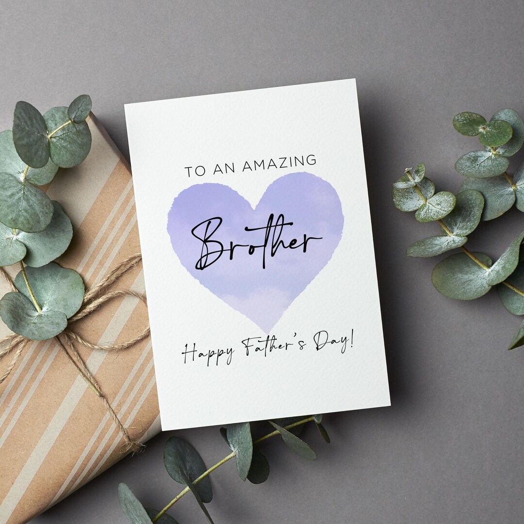 Happy Father's Day Card for Brother, Fathers Day Gift From Sister, to ...