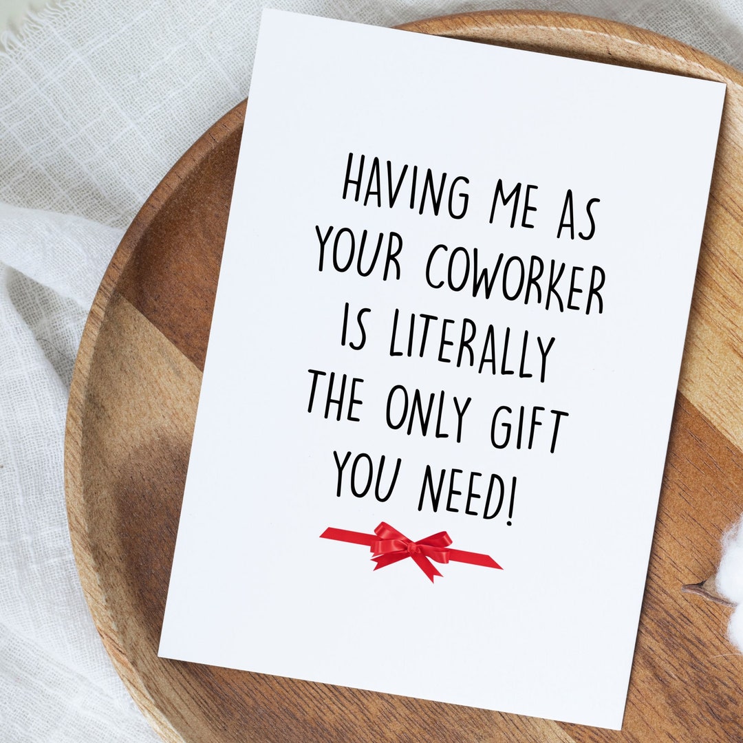 Funny Coworker Card, Sarcastic Coworker Gifts, Coworker Funny Christmas ...