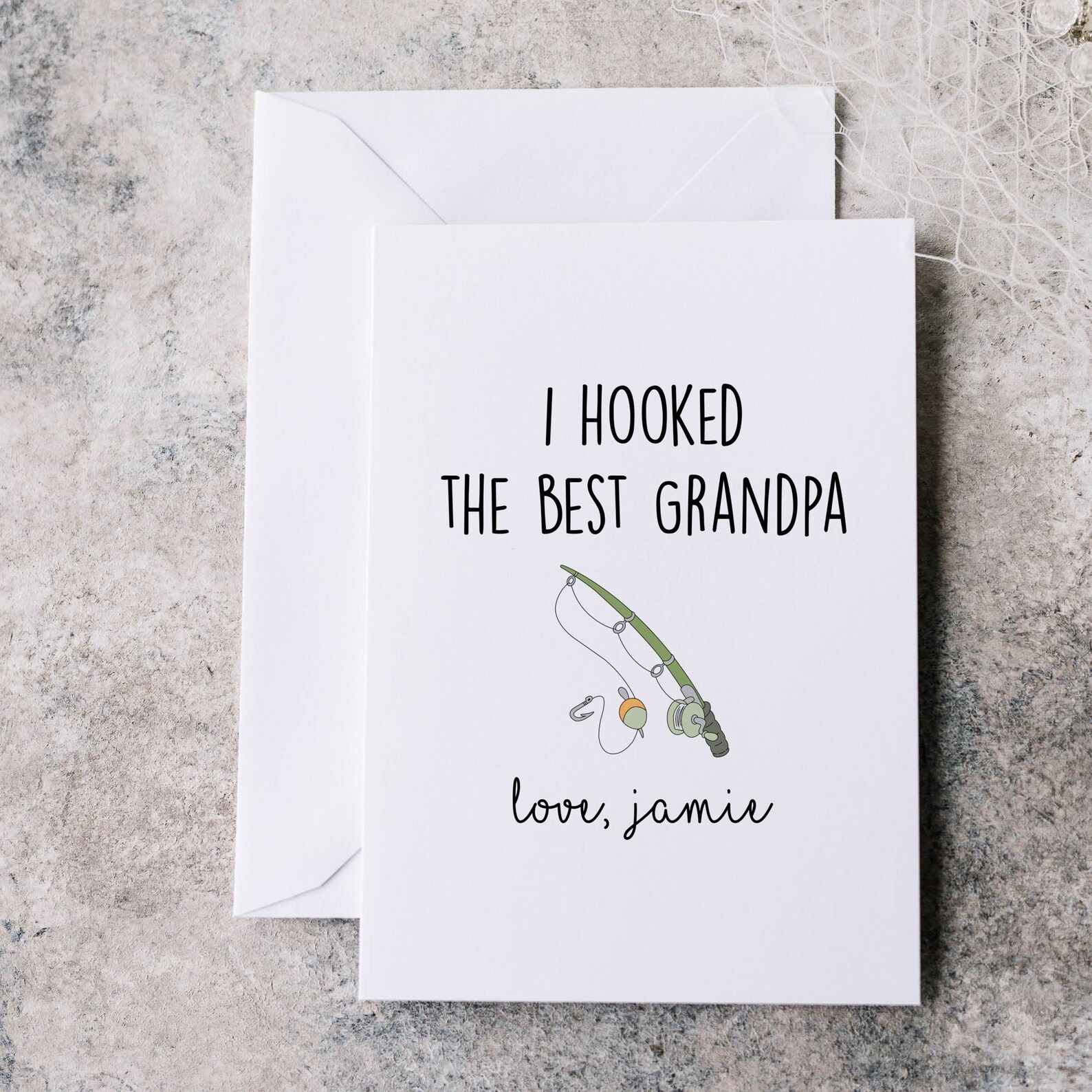 Personalized Grandpa Father's Day Card, Fishing Card for Grandpa ...
