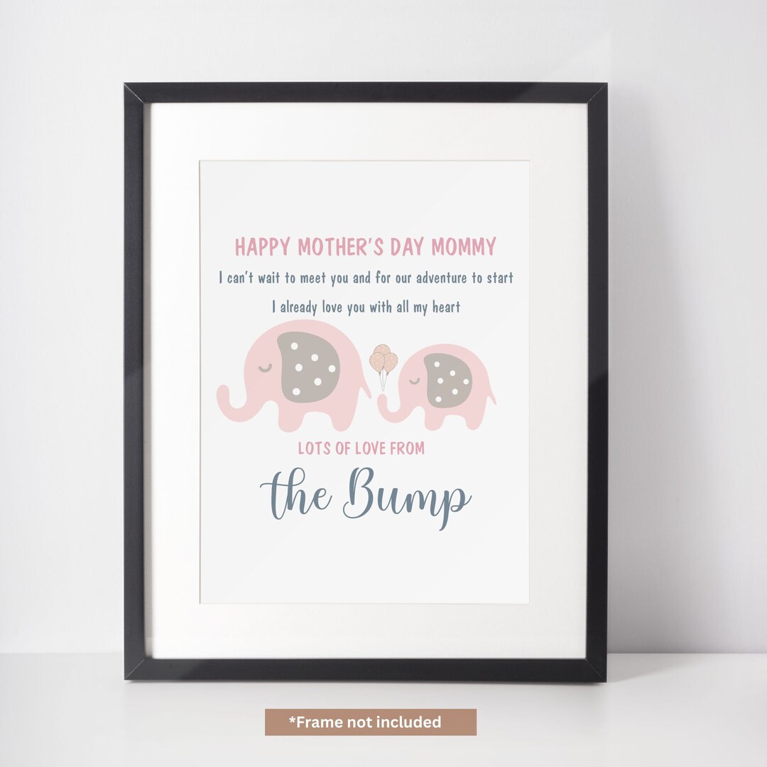 Expecting Mom Happy Mother's Day Wall Poster, Mommy to Be Gift From the ...