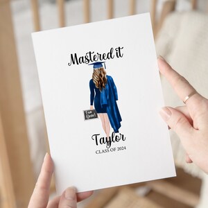 Personalized Master's Degree Graduation Gift for Her, Custom Masters ...
