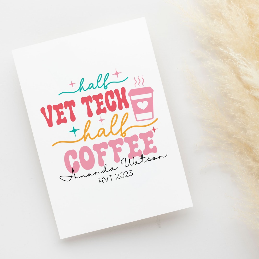 Personalized Vet Tech Card, Funny Vet Tech Week Gift, Vet Tech Week ...