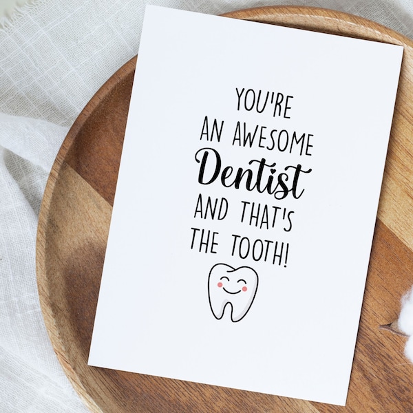 Funny Thank You Cards for Dentist - Etsy