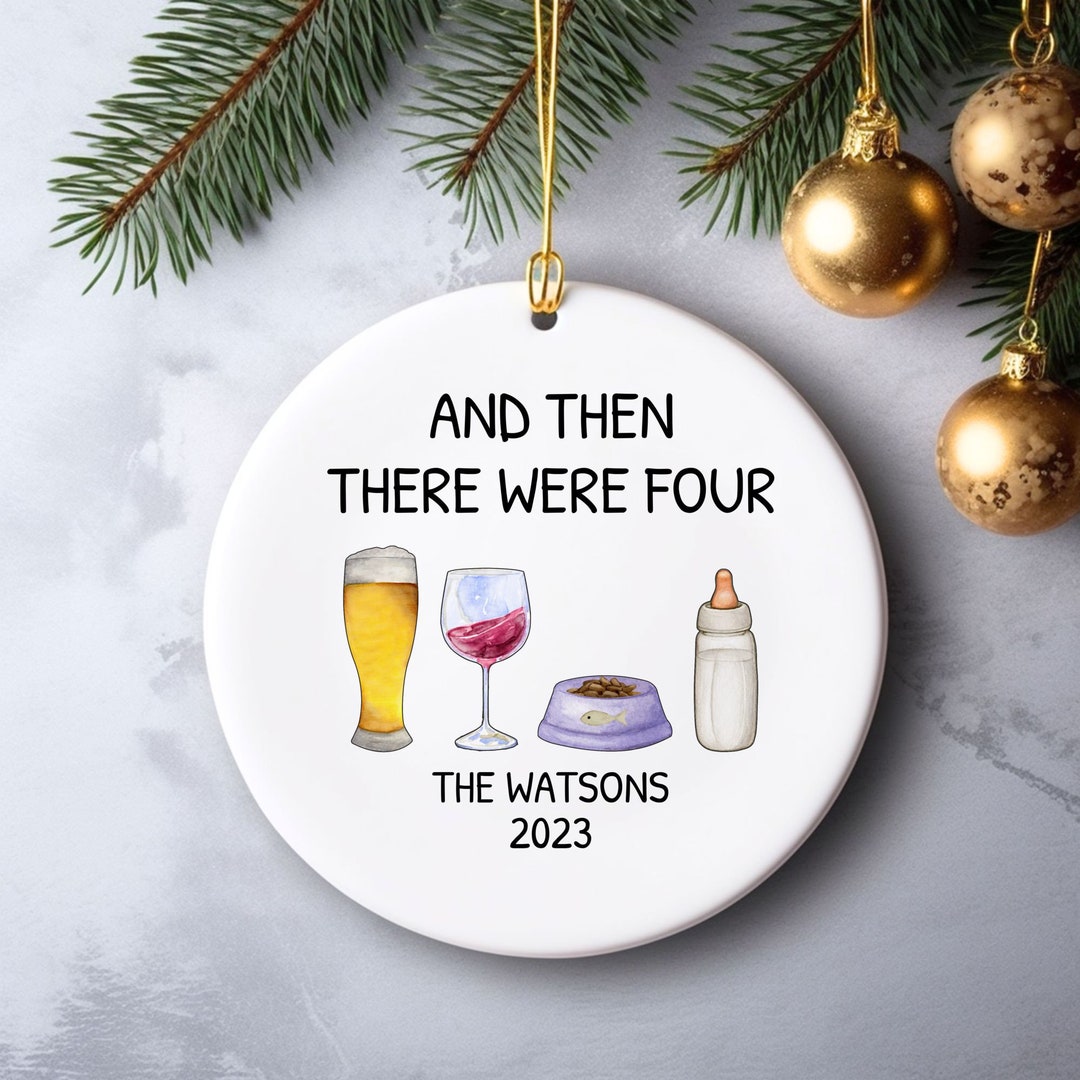 Personalized Family of 4 Ornament, New Parents Ornament, New Family ...