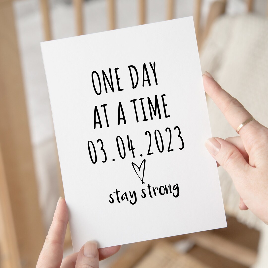 Personalized Sobriety Card, Custom Date Sober Card, 1 Year Sobriety ...