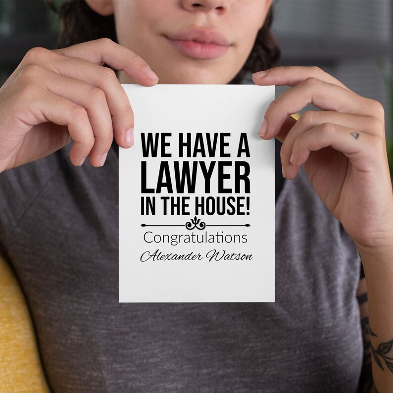 Law School Graduation Gift Funny Lawyer Graduation Card New - Etsy