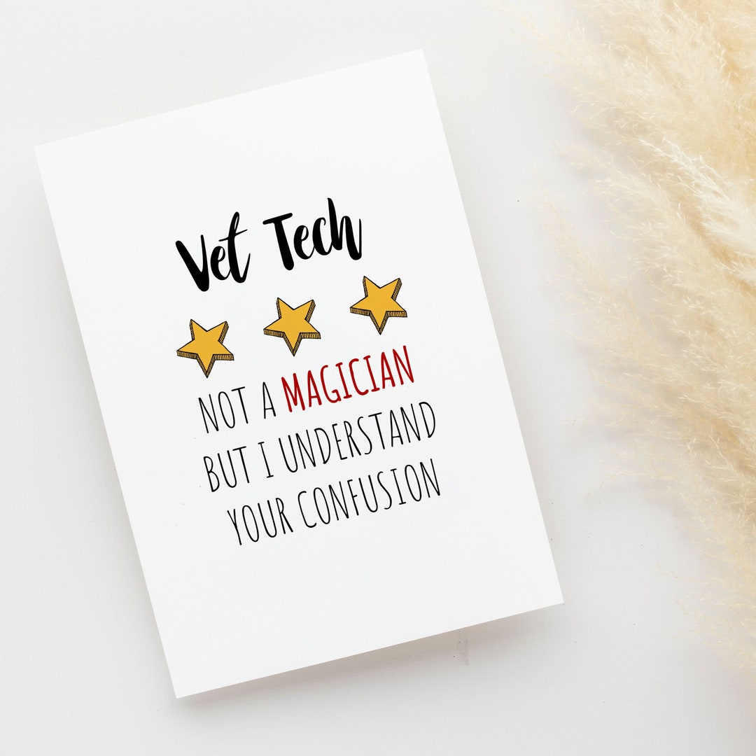 Vet Tech Week Cards Bulk, Vet Tech Card Pack, Funny Vet Tech Thank You ...