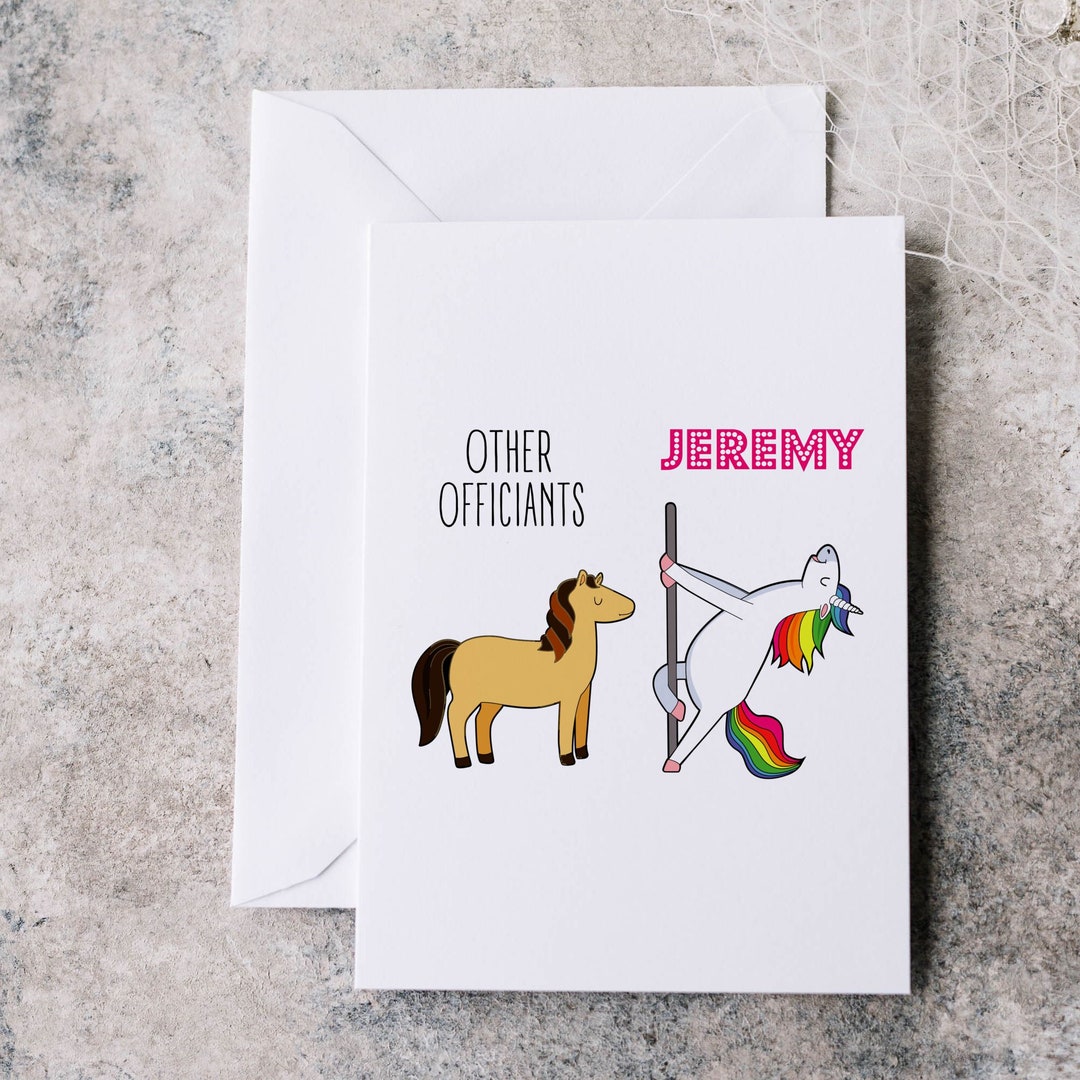Funny Officiant Proposal Card for Him, Custom Wedding Officiant ...