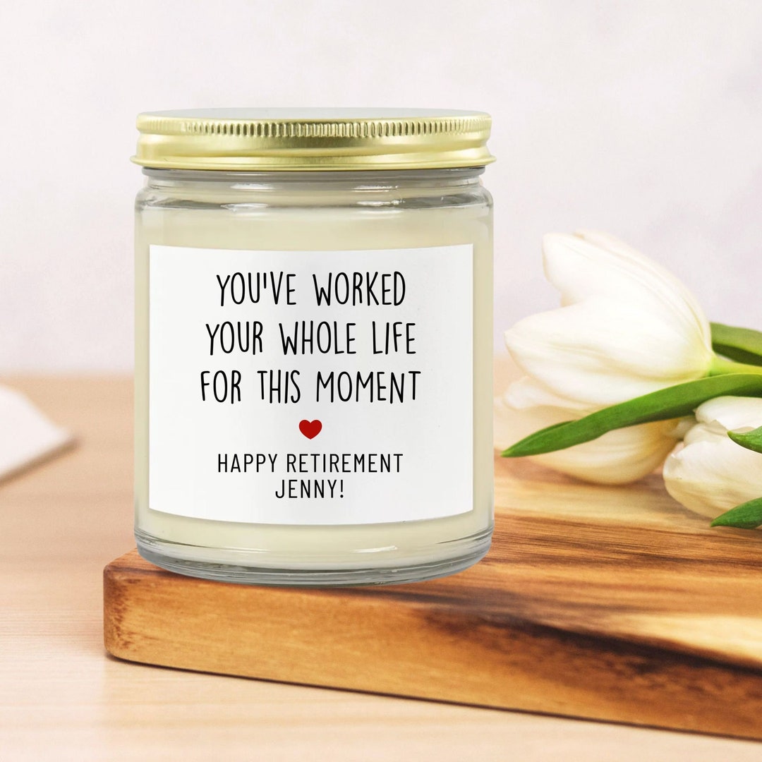 Personalized Retirement Gifts for Women Coworker, Retirement Candle ...