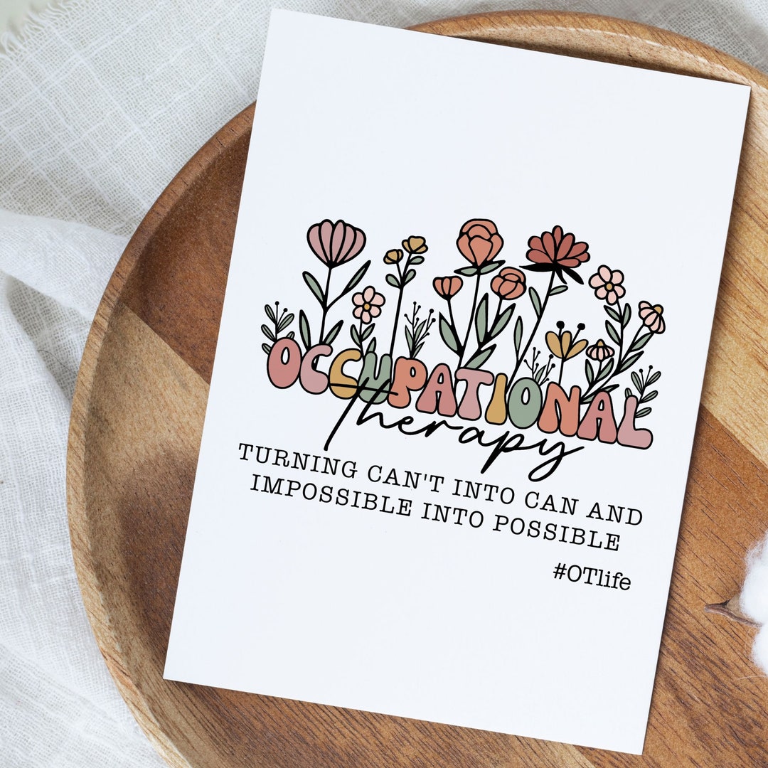 Occupational Therapy Card, Occupational Therapist Appreciation Card ...