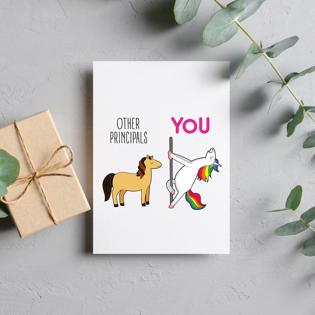 Funny Principal Gift Unicorn Principal Card Principals Day - Etsy