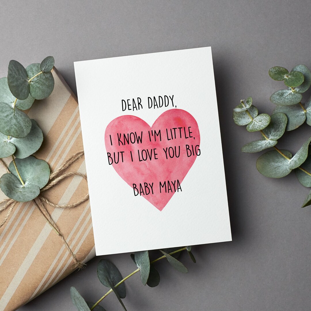 Personalized Daddy Birthday Card, Gift for Dad, New Dad Card From ...