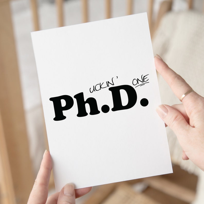 Phd Graduation Gift Phd Graduation Card Phucking Done Funny - Etsy