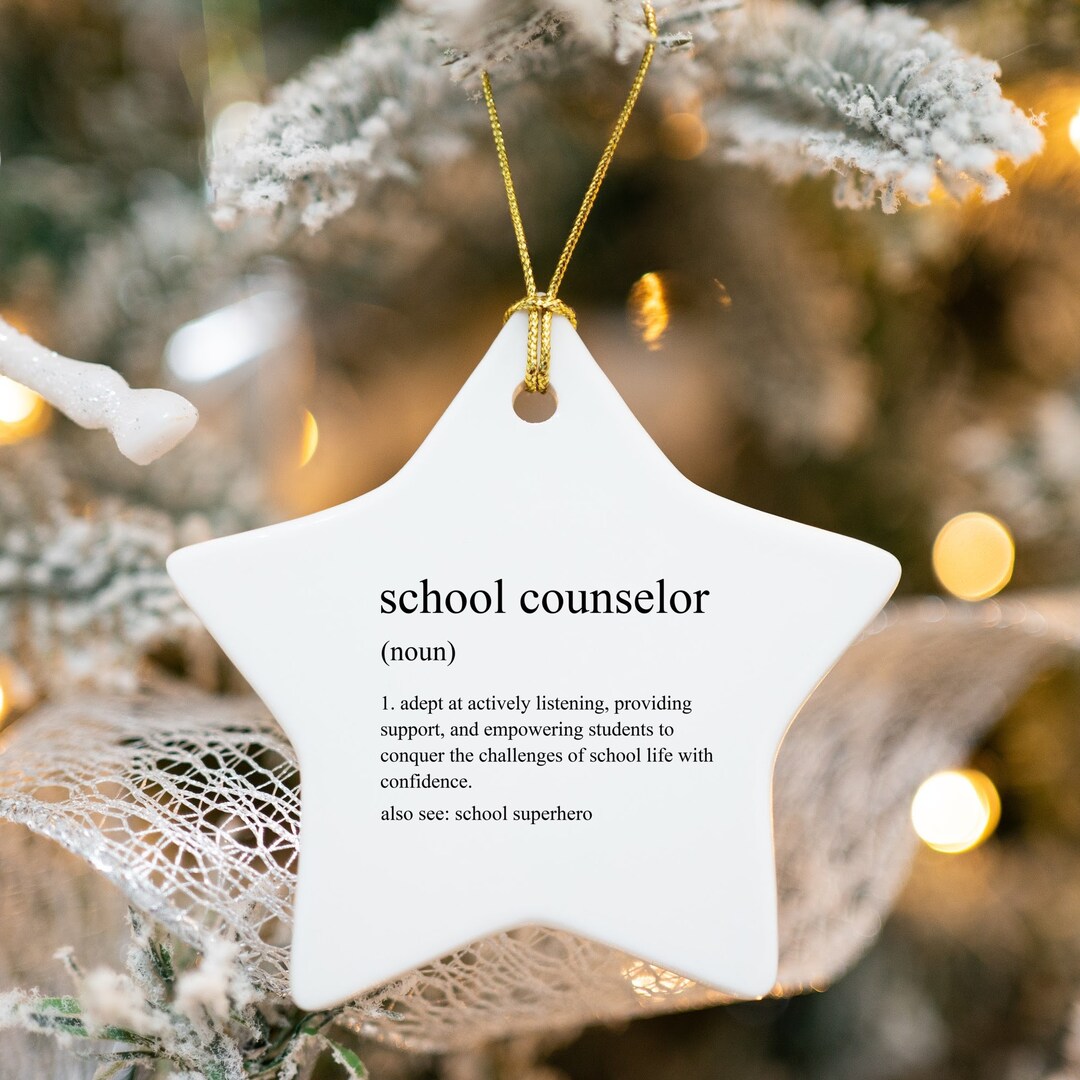 School Counselor Ornament, School Counselor Christmas Gift, Coworker ...