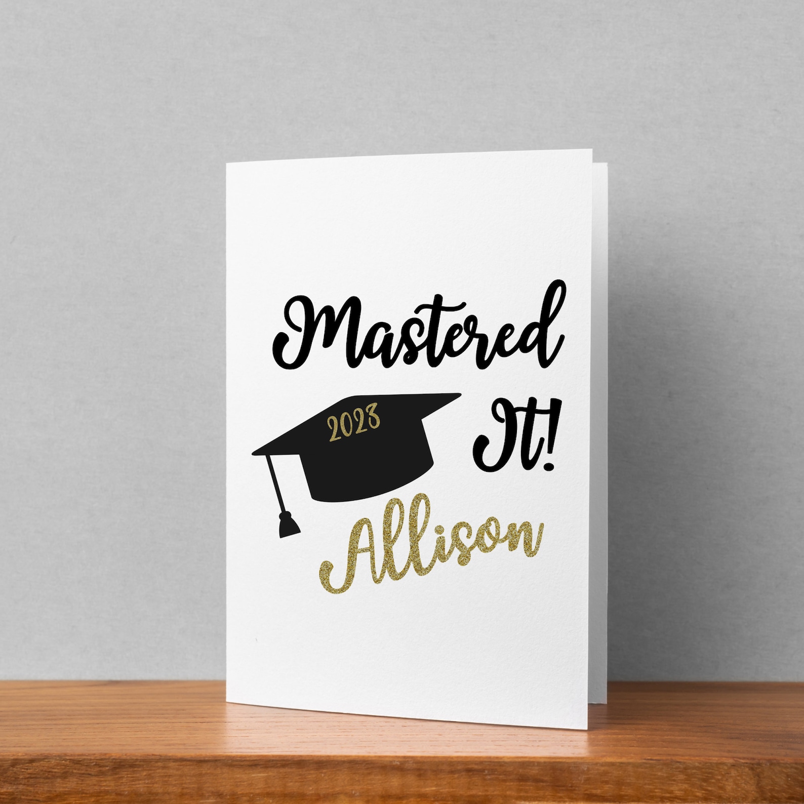 Masters Degree Graduation Card for Her Mastered It Custom - Etsy