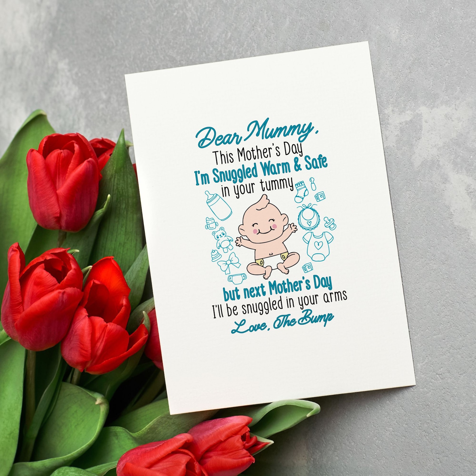 Mommy to Be Card From Baby Boy, Mother's Day Card From Bump, Future Mom ...