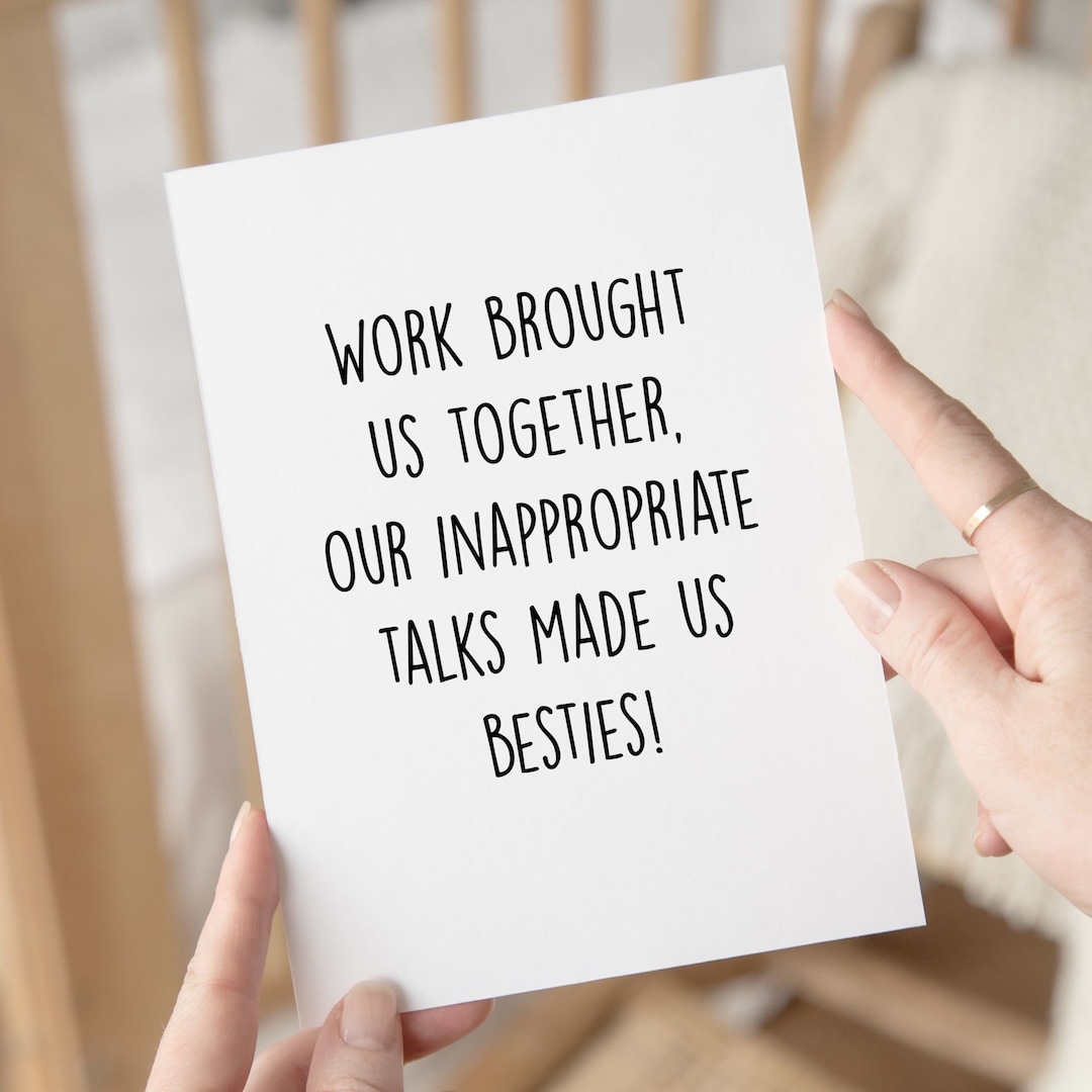 Work Colleague Best Friends Card, Funny Gifts for Best Friend From Work ...