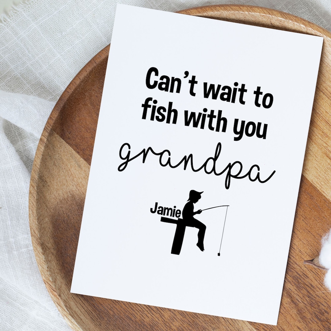 Personalized Grandpa Father's Day Card, Fishing Card for Grandpa ...