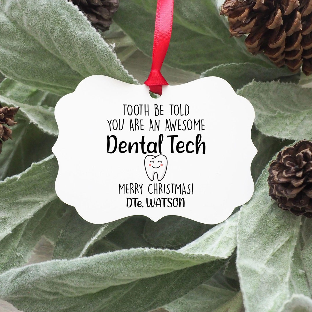 Awesome Dental Tech Ornament, Personalized Dental Technician Christmas ...
