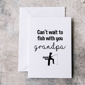 Personalized Grandpa Father's Day Card, Fishing Card for Grandpa ...