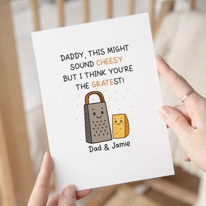 Personalized Card for Daddy, Funny Gift From Son or Daughter, Cheese ...