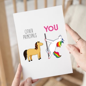 Funny Principal Gift Unicorn Principal Card Principals Day - Etsy