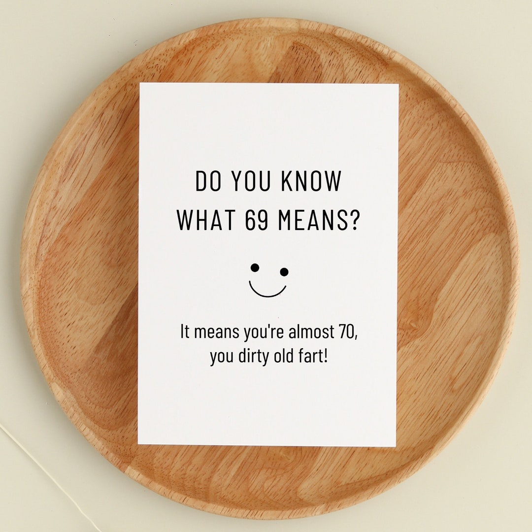 69th Birthday Card for Men, Rude Birthday Card, Funny 69th Birthday Gifts for Men, Funny Husband ...