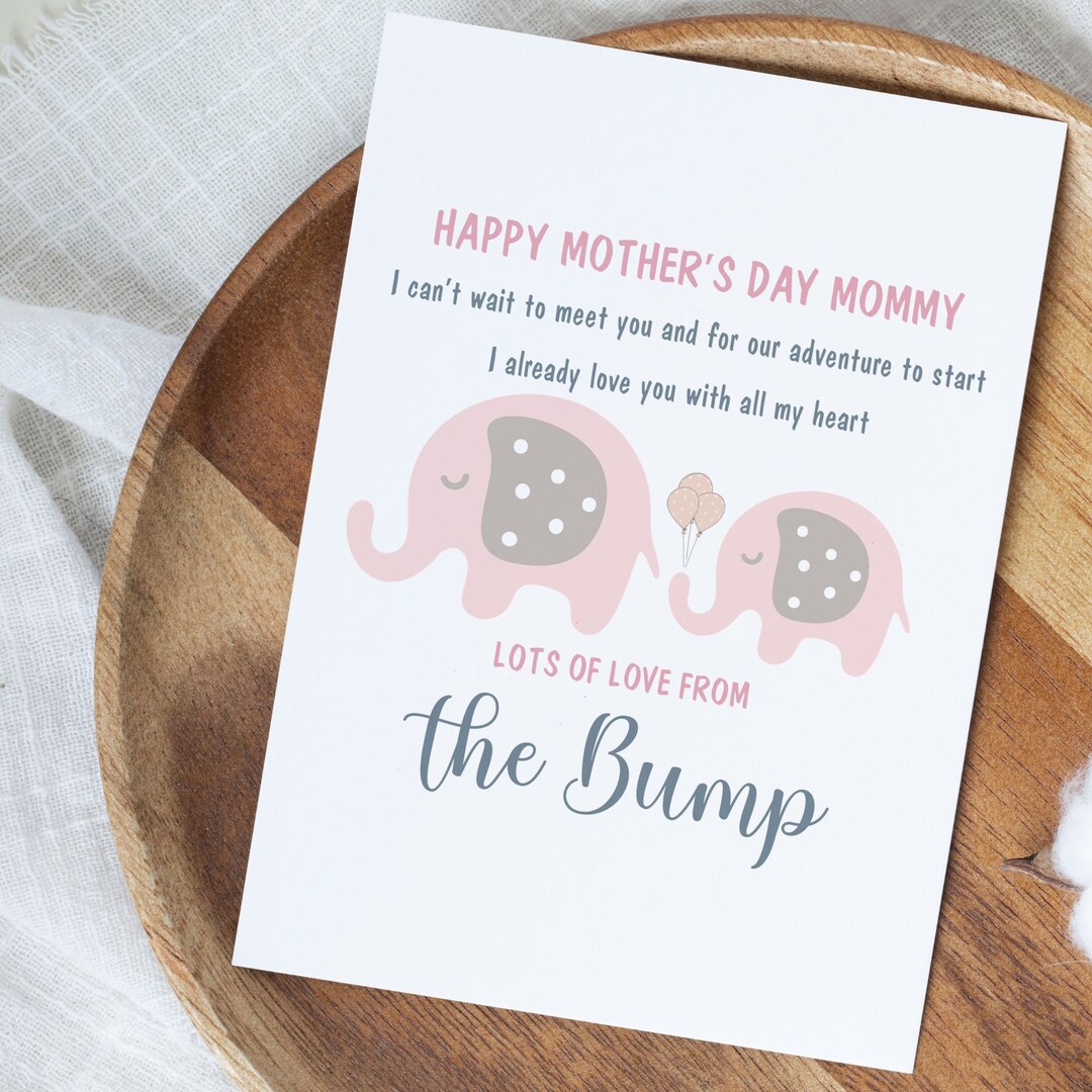 Mommy to Be Card, Happy Mother's Day Gift From the Bump, Future Mom ...