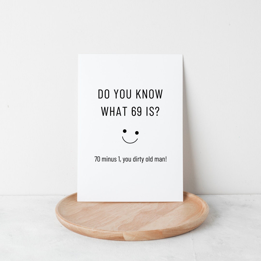 Funny Rude 69th Birthday Card for Husband, Birthday Card From Wife ...