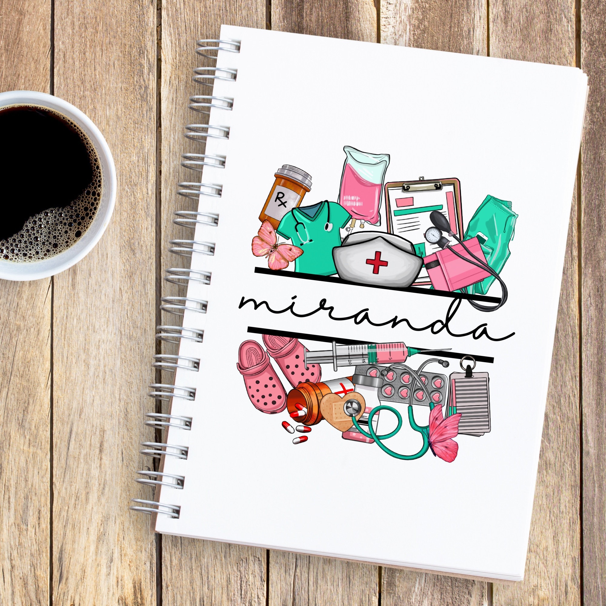 Personalized Nurse Gift, Custom Nurse Notebook, Registered Nurse ...