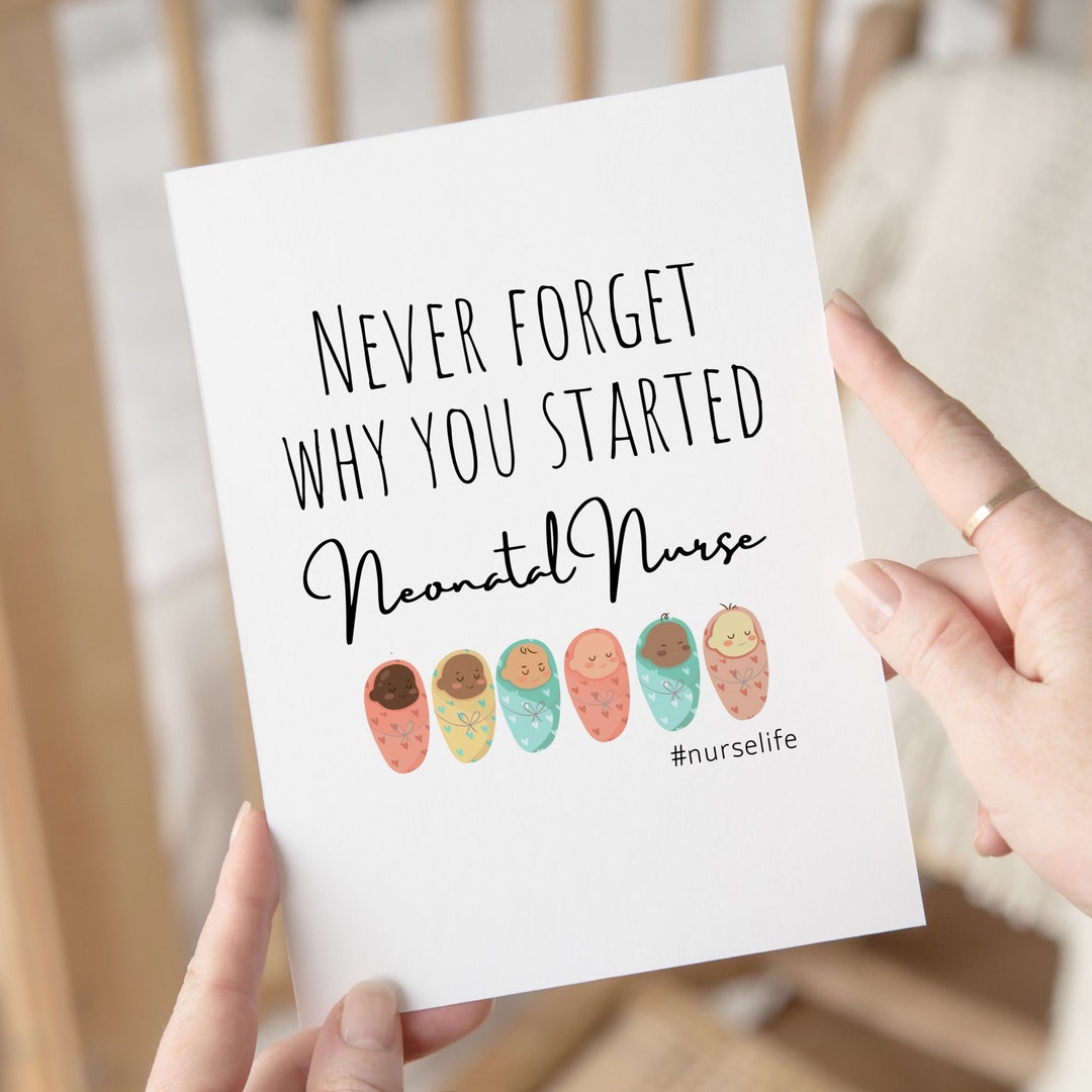 Neonatal Nursing Card, Neonatal Nurse Gift for Staff, Thank You Card ...