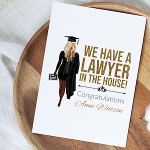 Personalized Law School Graduation Card for Daughter or Son, Custom ...