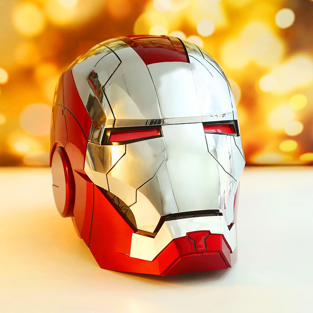 Iron Man Helmet Silver Red 1:1 Wearable Real Life COSPLAY Mask - Etsy UK