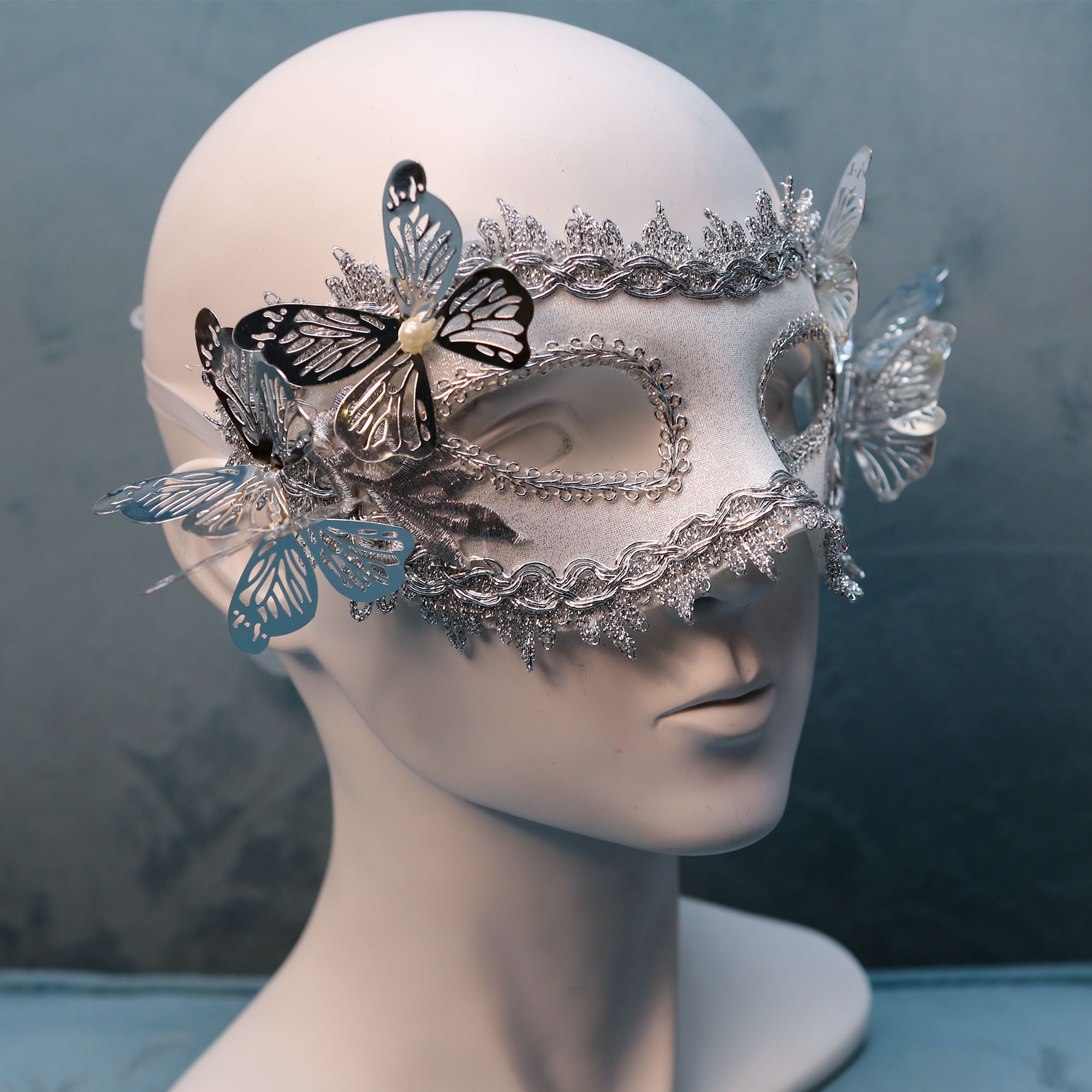 Silver Butterfly Masquerade Mask