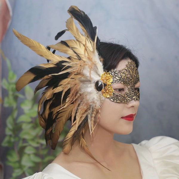 Feather Mask - Etsy