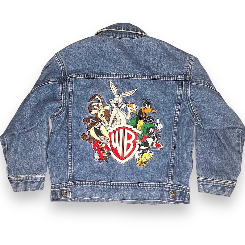 Warner Bros Studio Kids Jean Jacket Sz S Looney Tunes - Etsy