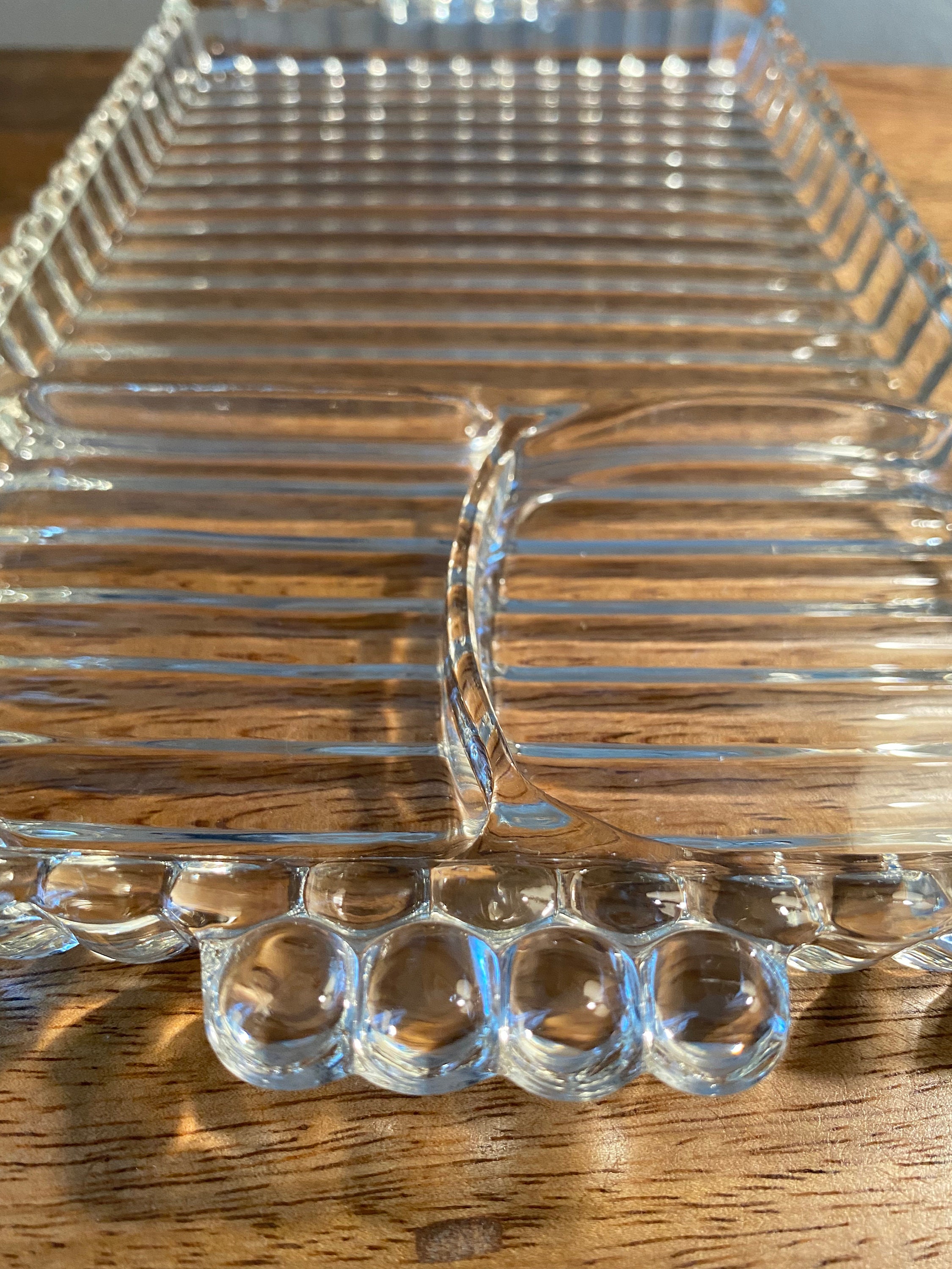 Hazel Atlas, Mid Century Modern Candlewick Snack Tray and Cup Set of 6 ...