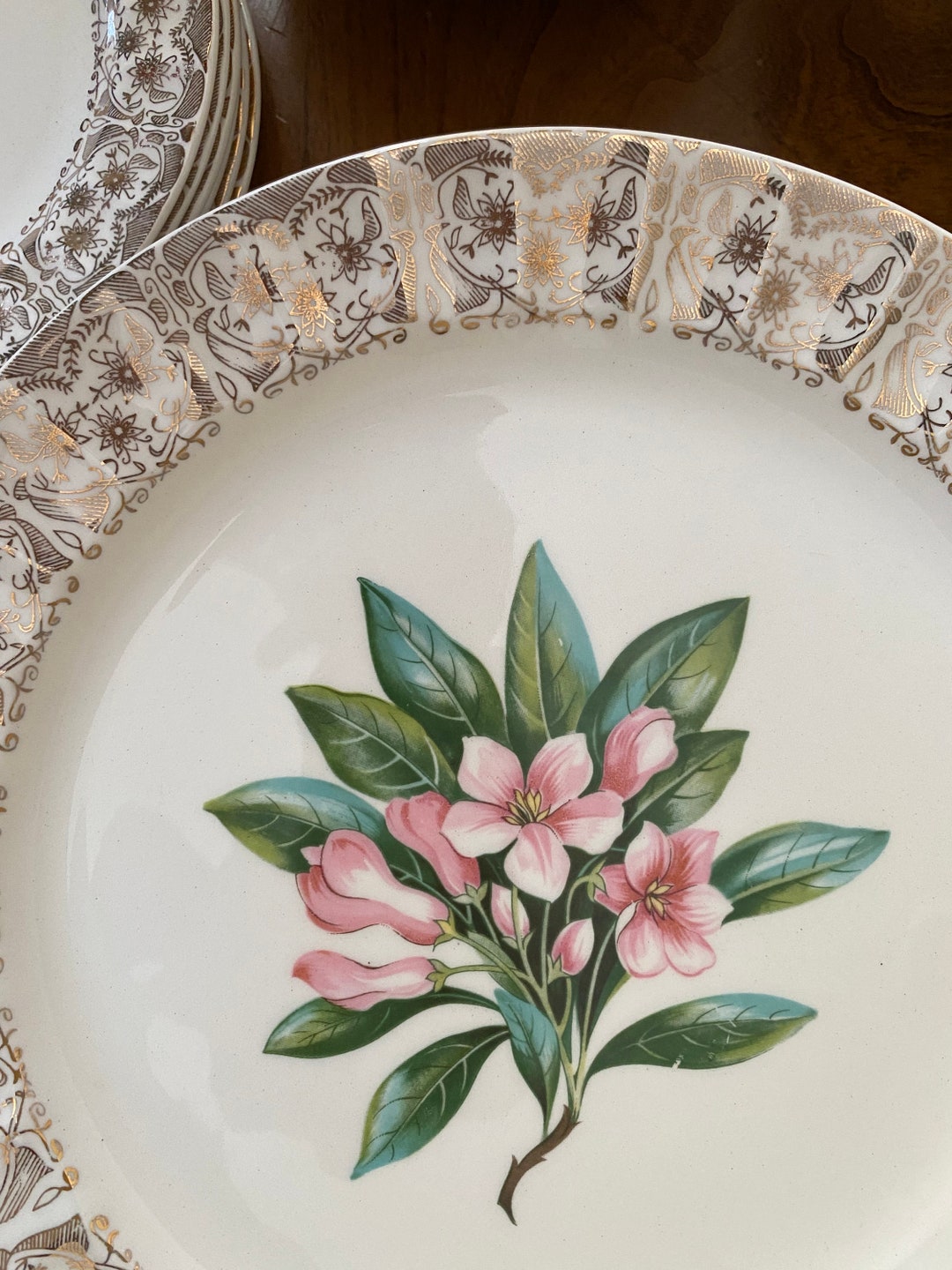 Vintage National Brotherhood Operative Potters Prim Rose Dinnerware ...